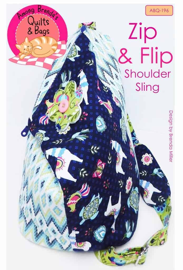Zip and Flip Shoulder Sling Purse Pattern