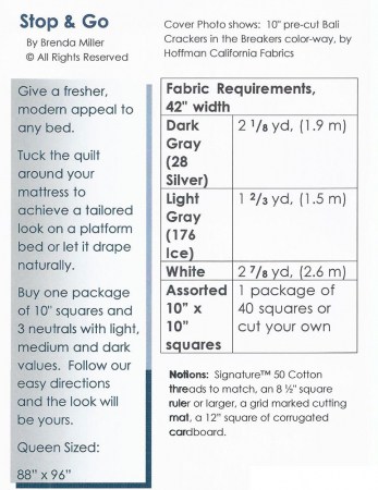 Stop and Go Quilt Pattern